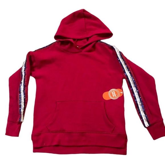 wonder nation | Shirts & Tops | Wonder Nation Red Sequin Hoodie Girls ...